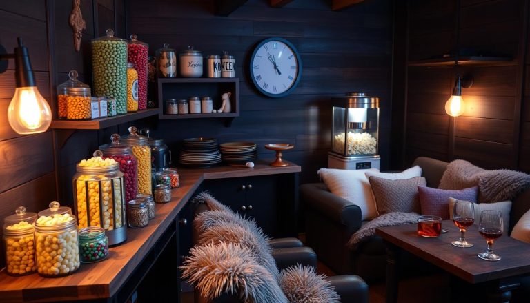 Cozy Home Theater Snack Bar Ideas for Movie Nights