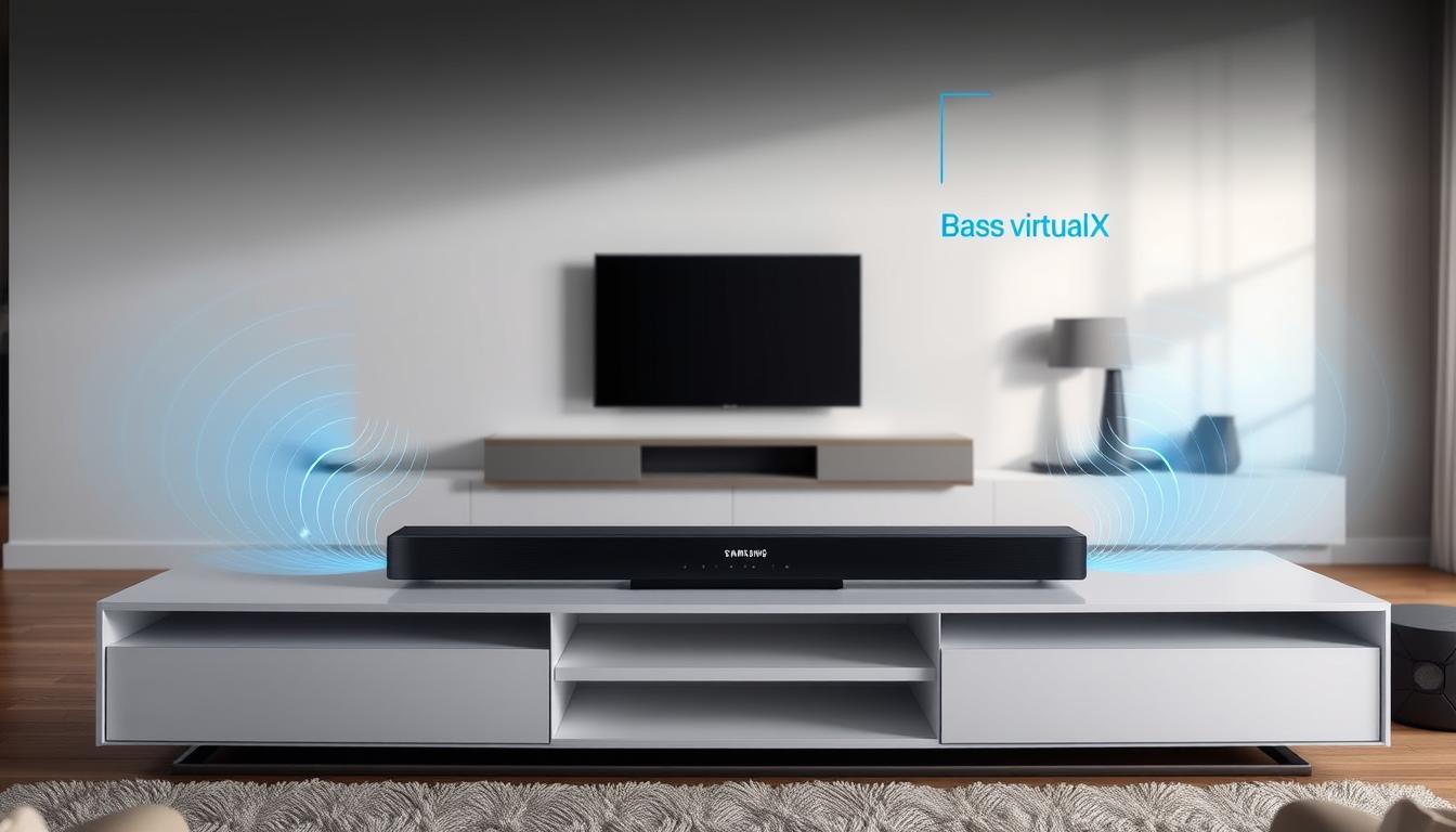 Samsung HW-B750D Soundbar: DTS Virtual:X and Bass Boost Features